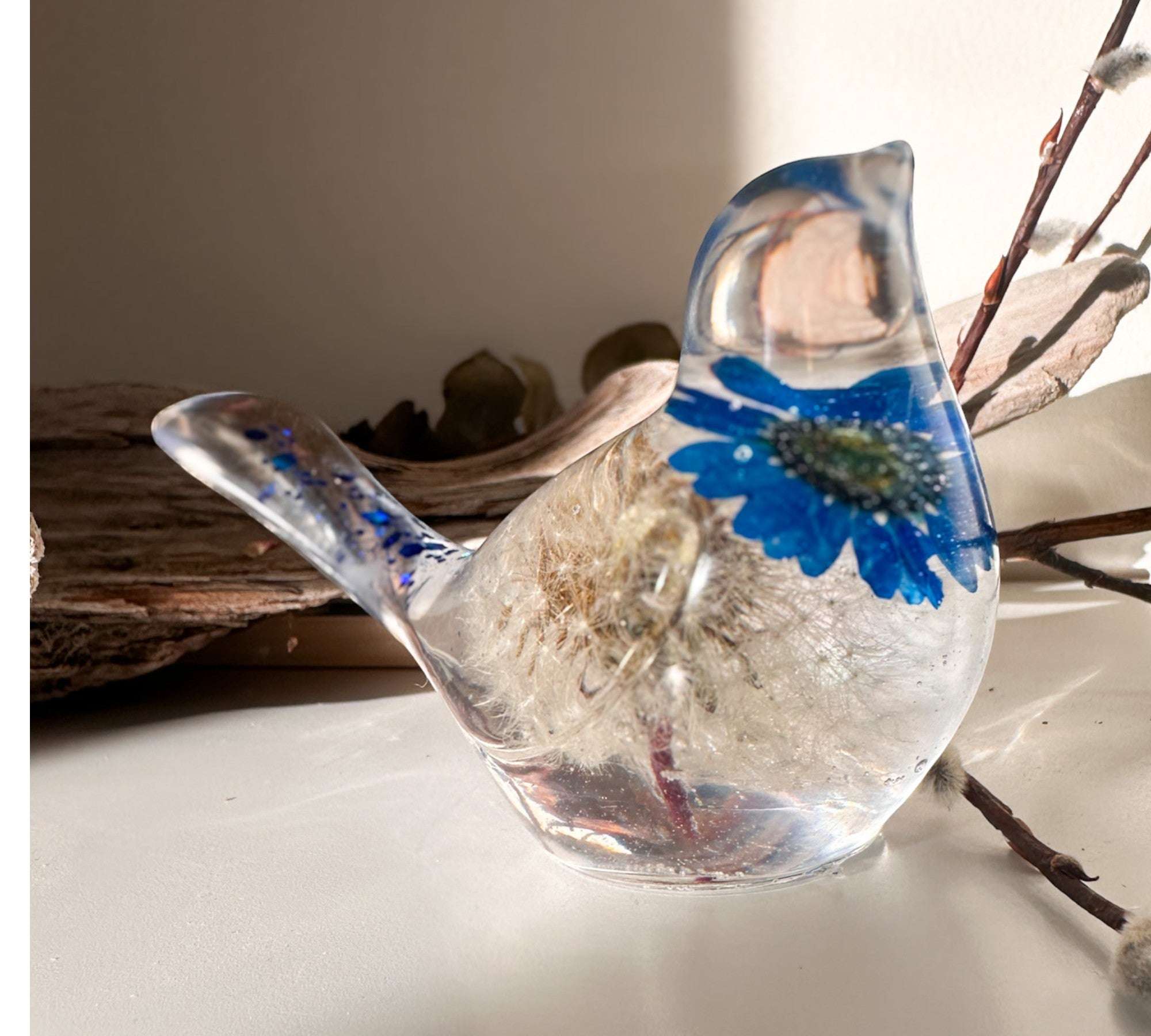 Wish Birds - Handmade Whispering Wish Dandelion Puff Resin Birds ...